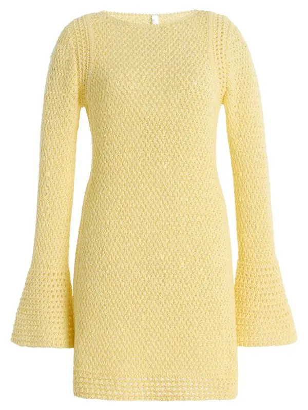 Significant Other Exclusive Oakleigh Crocheted Mini Dress - Yellow