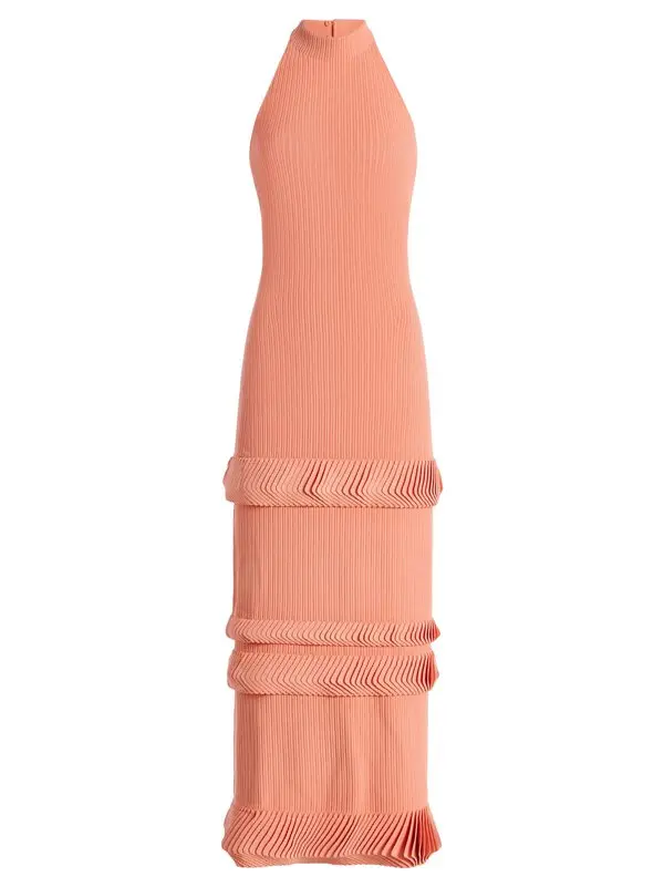 Alexis Ines Knit Midi Halter Dress - Pink