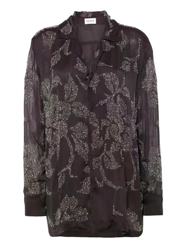 P.a.r.o.s.h Sequin-embellished Shirt - Grey