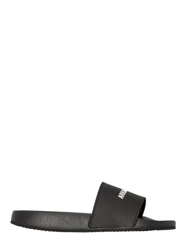Axel Arigato Logo Print Slides - Black