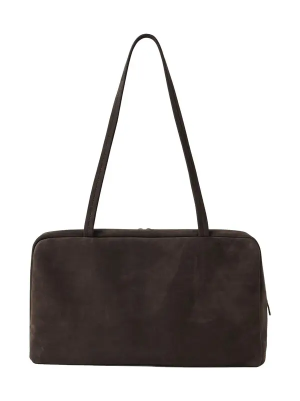 THE ROW Astra Nubuck Shoulder Bag - Brown