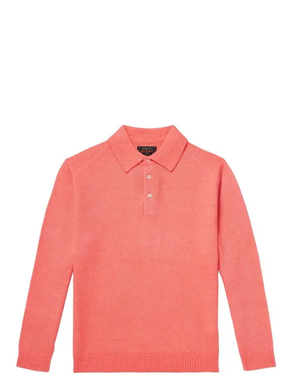 BEAMS Wool-blend Polo Shirt - Pink