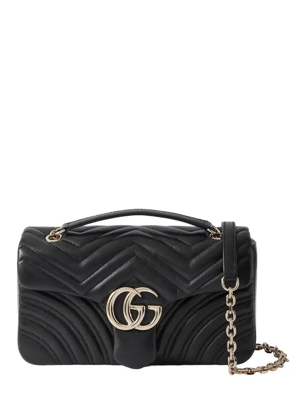 Gucci Gg Marmont Quilted Leather Shoulder Bag - Black