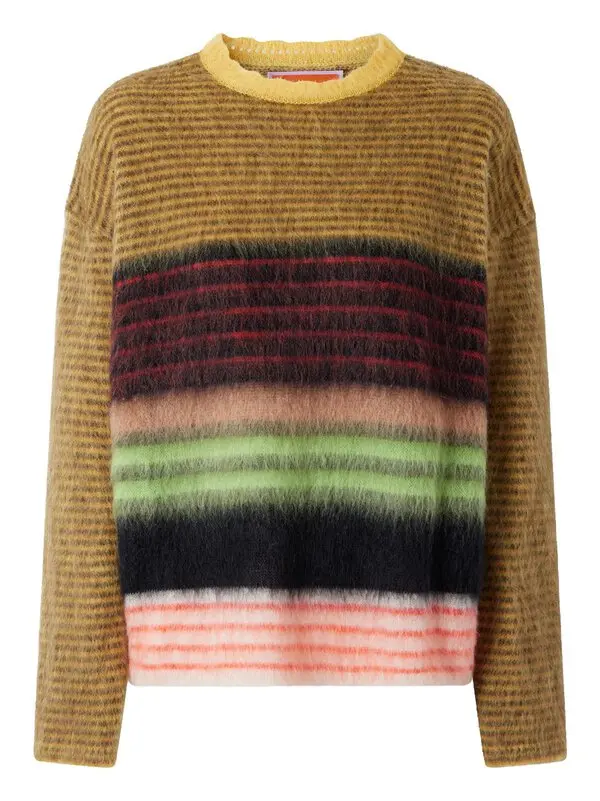 La DoubleJ Brera Striped Mohair-blend Sweater - Multi