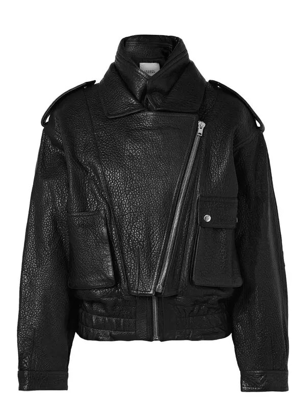 Isabel Marant Aneli Textured-leather Jacket - Black