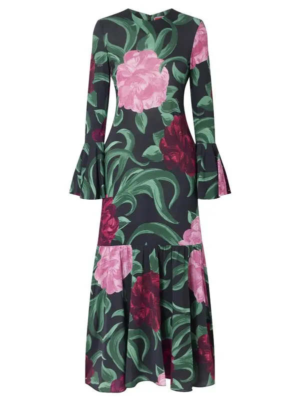La DoubleJ Alba Floral-print Maxi Dress - Green
