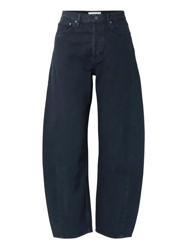 AGOLDE Luna Pieced High-waist Tapered Jeans - Blue