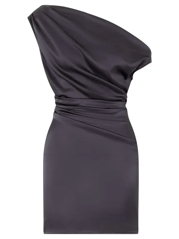 Staud Phare Draped Mini Dress - Dark Purple
