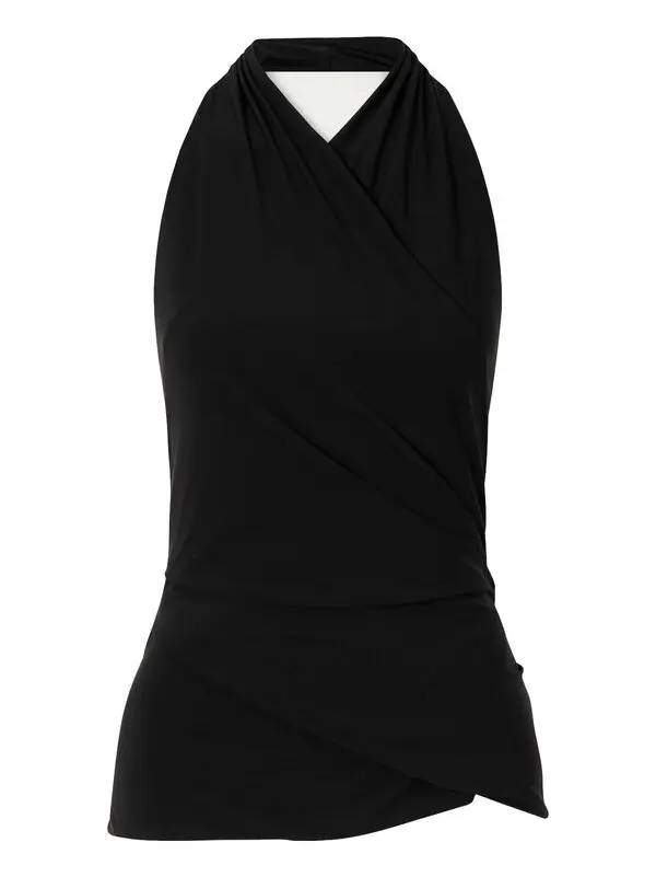 Sir The Label Matheo Draped Jersey Tank - Black