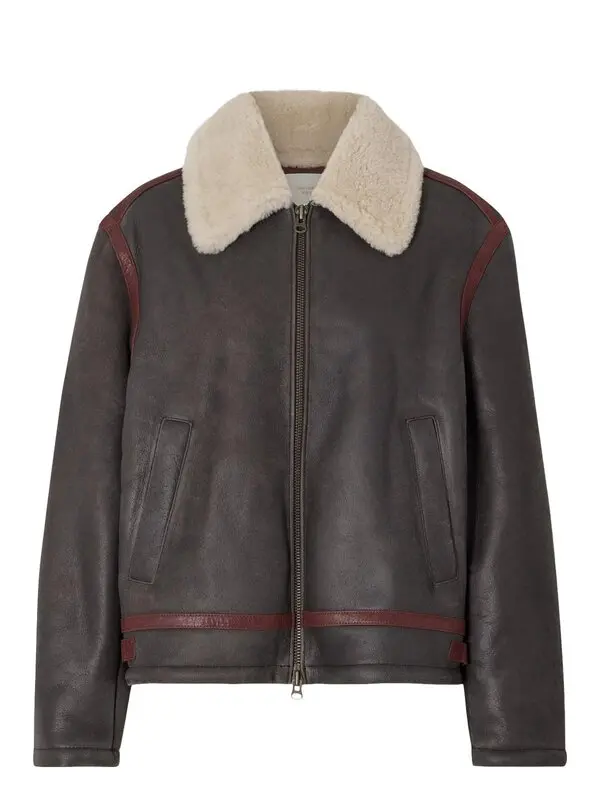 Aimé Leon Dore Printed Shearling Jacket - Brown