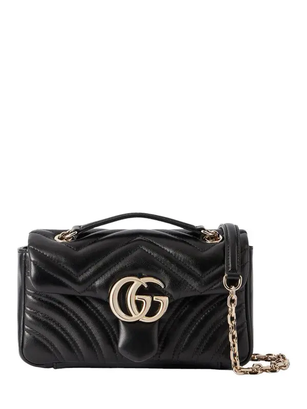 Gucci Gg Marmont 2.0 Quilted Leather Shoulder Bag - Black