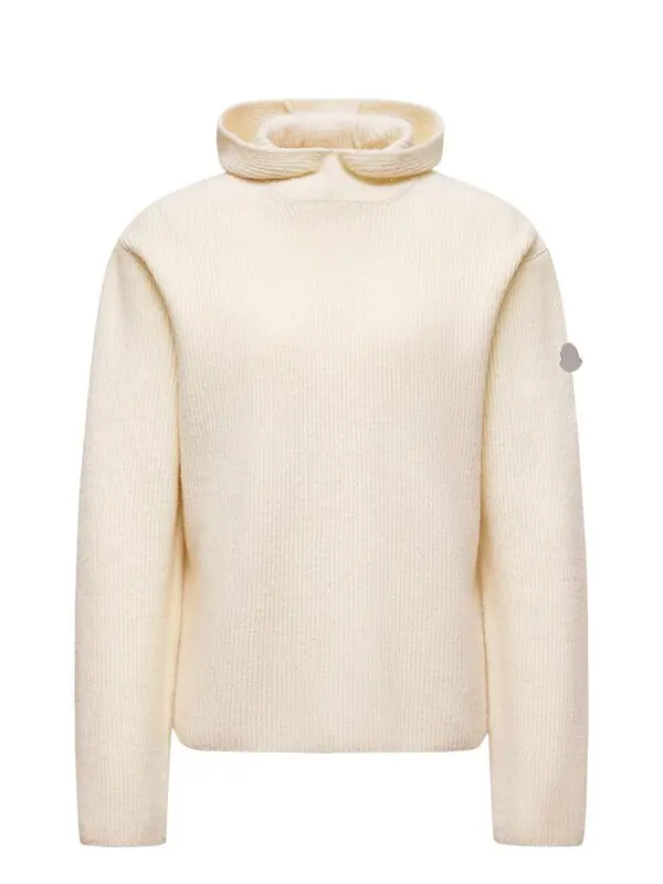 MONCLER + JIL SANDER Wool Hoodie - White