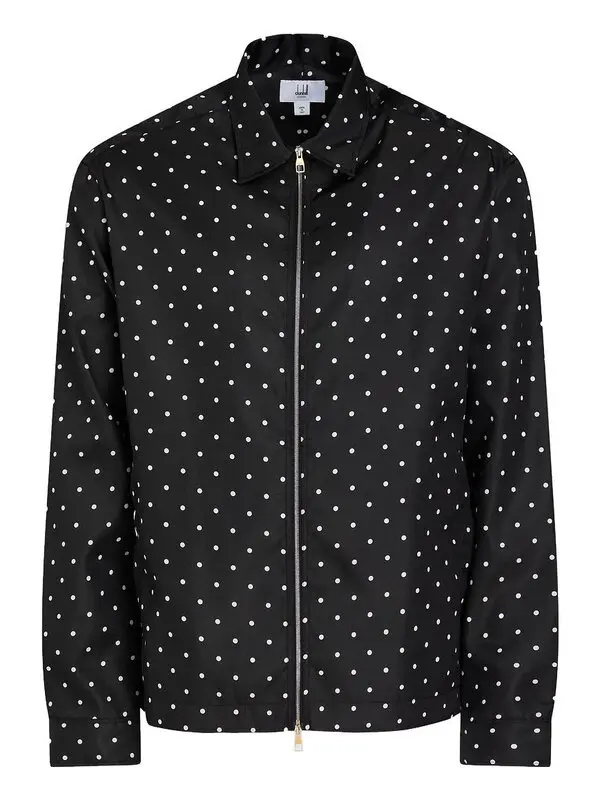 Dunhill Polkadot Satintwill Shirt - Black