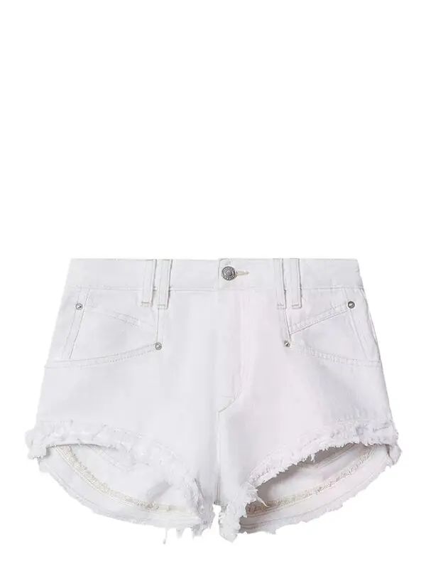 Isabel Marant Eneidala Frayed Shorts - White