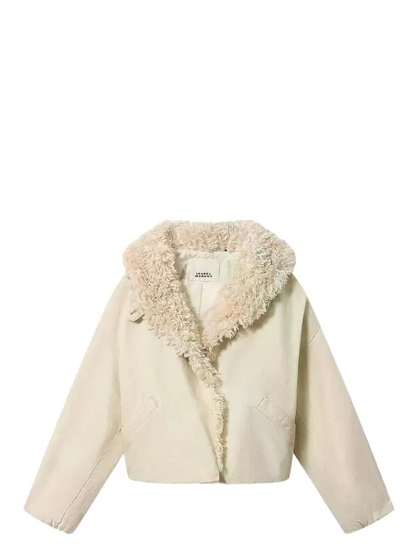 Isabel Marant Charone Fur-trim Jacket - Neutrals