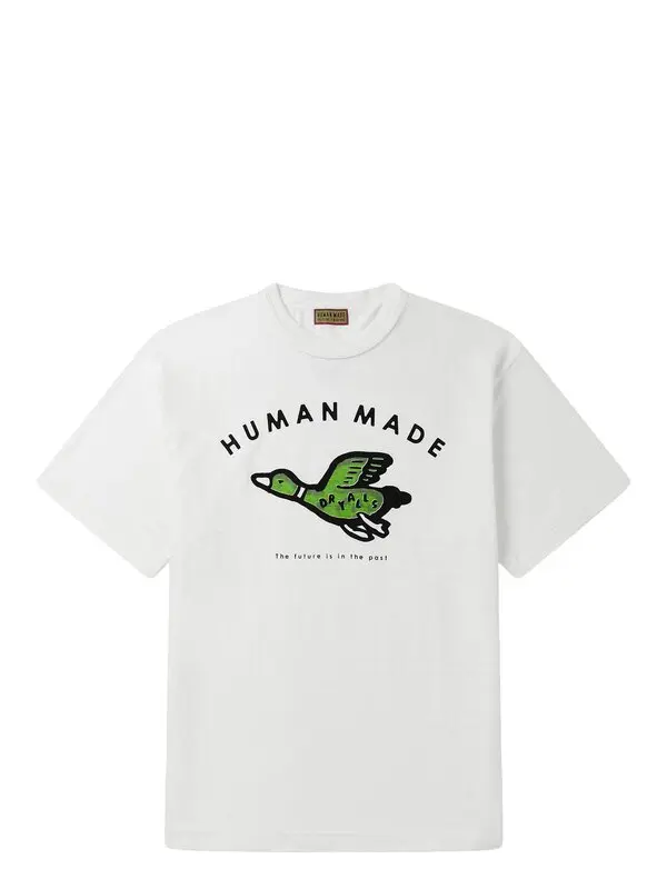 HUMAN MADE Logo-print Cotton-jersey T-shirt - White