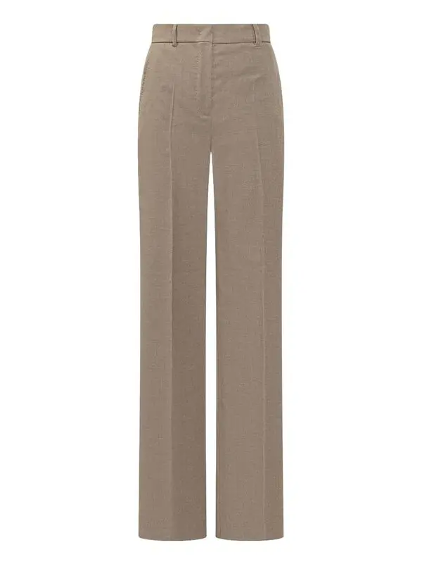 MAX MARA STUDIO Straight Wool Pants - Beige
