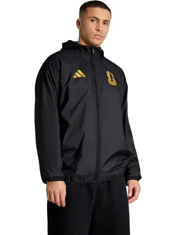 Adidas Fifa World Cup 2026 Official Emblem Windbreaker Jacket - Black
