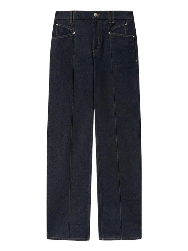 Isabel Marant Drolane Straight-leg Jeans - Dark Midnight