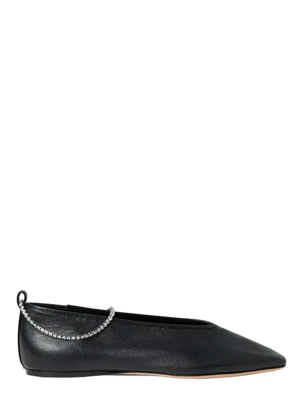LOEFFLER RANDALL Emery Crystal-strap Ballet Flats - Black