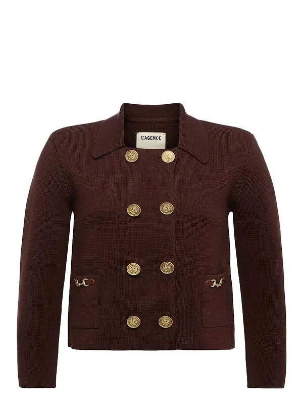 L'Agence Madilyn Knit Double-breasted Jacket - Chocolate