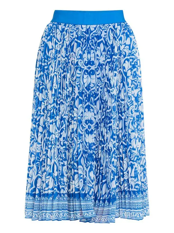 Alice + Olivia Katz Pleated Midi Skirt - Blupat