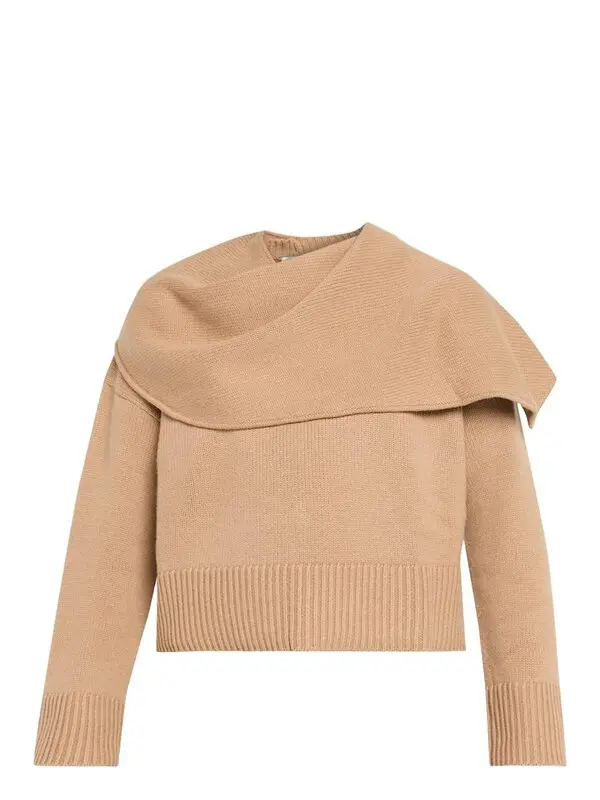 Simkhai Elson Cashmere-blend Scarf Sweater - Camel