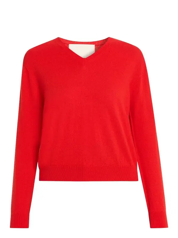 RÙADH The Sanderson V-neck Cashmere Sweater - Ruadh Red