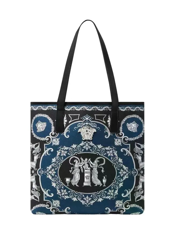 Versace La Medusa Hall Of Heroes Print Tote Bag - Blue