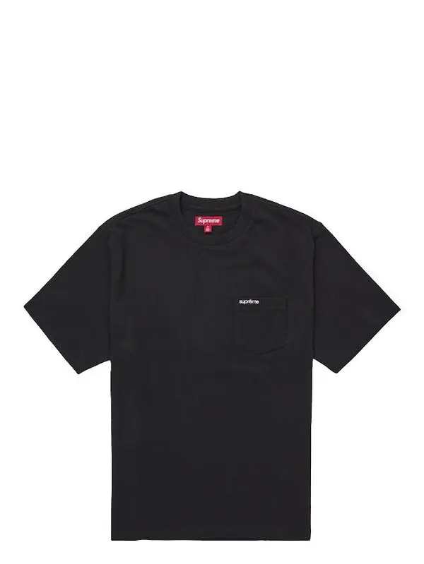 Supreme Short Sleeve Pocket Tee Shirt - Black