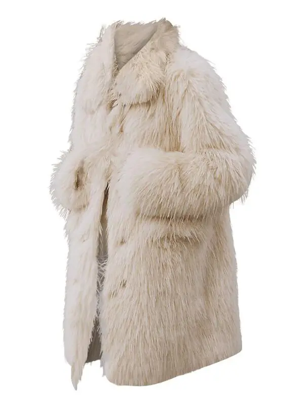 Apparis Pamela Faux Fur Coat - Ivory