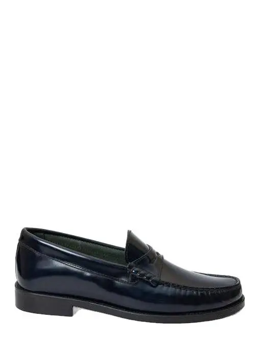 MENINA STEP Mila Leather Penny Loafer - Navy