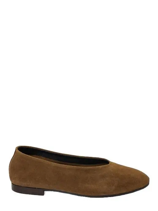MENINA STEP Lucrecia Suede Ballet Flat - Chestnut