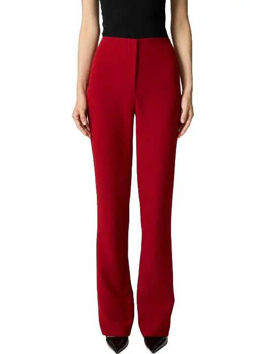 NOCTURNE Tailored Bootcut Trousers - Red