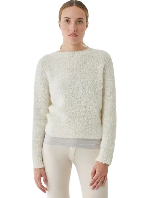Majestic Filatures Alpaca Loup Long Sleeve Crewneck - Nacre