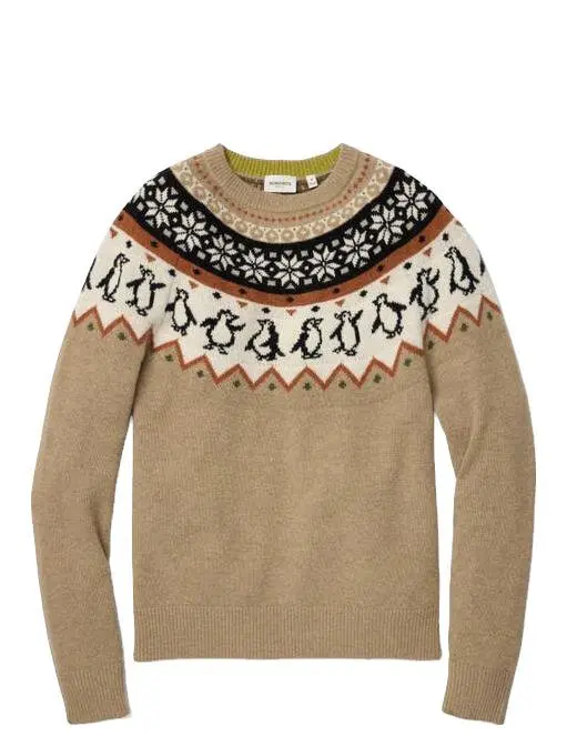 Bonobos Fair Isle Wool Blend Crewneck Sweater - Cocktail Penguin Yoke