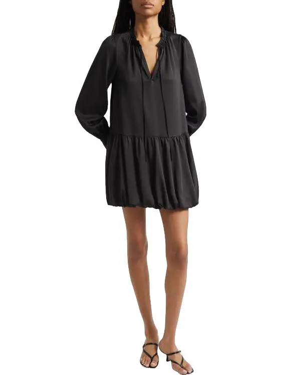 Cinq À Sept Valetta Bubble Hem Mini Dress - Black