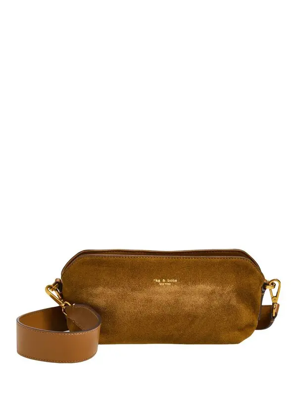 Rag & Bone Gramercy Genuine Suede Crossbody Bag - Golden Brown