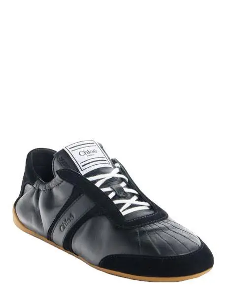 Chloé Leather Kick Sneaker - Black