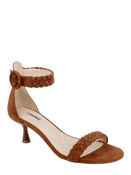 L'Agence Andelle Ankle Strap Sandal - Buckskin Suede