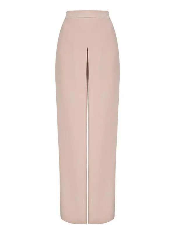 DI STAVNITSER Origami Pleated Crepe Wide-leg Pants - Light Pink