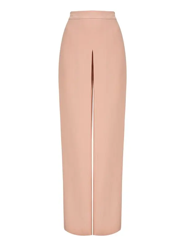 DI STAVNITSER Origami Pleated Crepe Wide-leg Pants - Pink