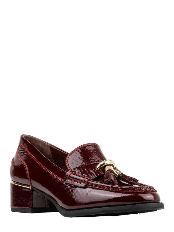 DONALD PLINER Mirabel Tassel Loafer Pump - Bordeaux