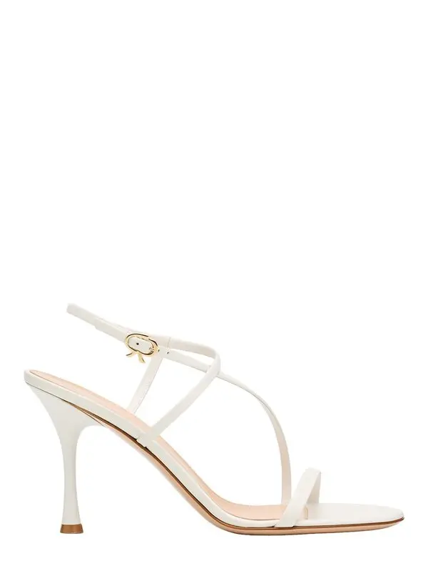 GIANVITO ROSSI 85mm Strappy Leather Sandals - White