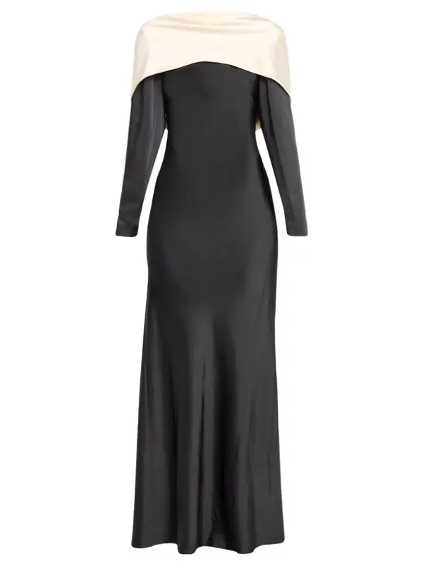 ET OCHS Allegra Draped Gown - Black/ivor