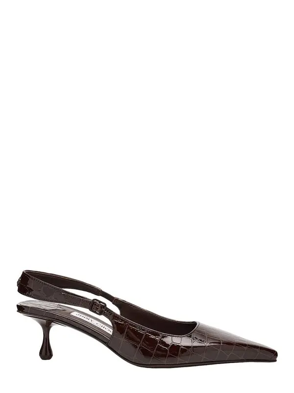 JIMMY CHOO 50mm Amel Croc-embossed Slingback Pumps - Sambuco