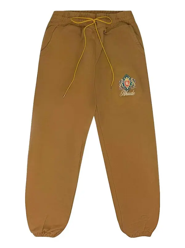 Rhude Logo-embroidered Drawstring-waist Track Pants - Brown