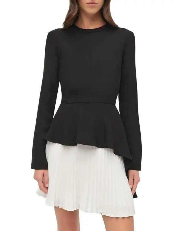 Simkhai Amberly Long-sleeve Mini Dress - Black Mult