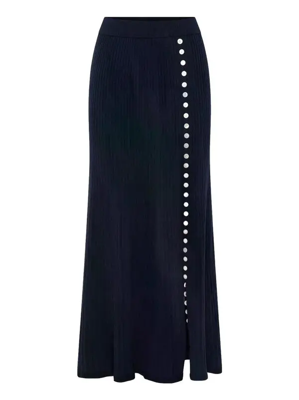 Anna Quan Vela Buttoned Maxi Skirt - Blue