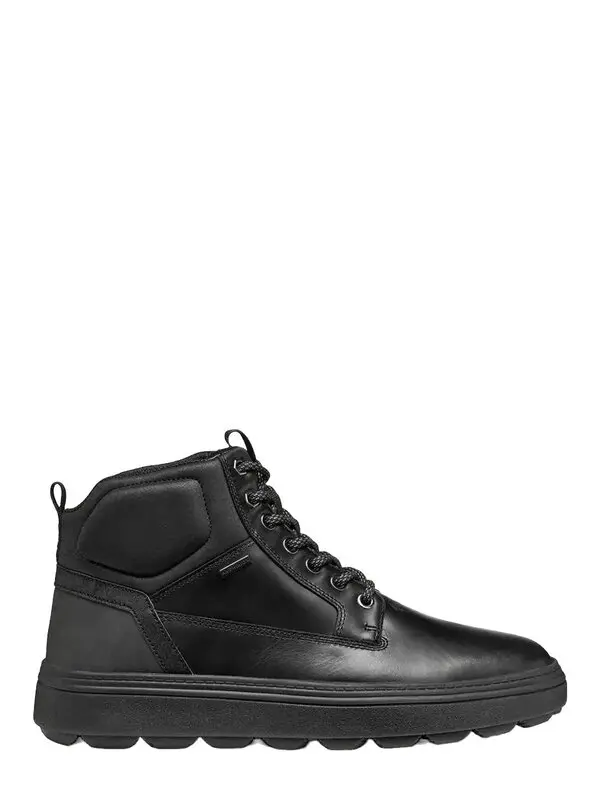 Geox Logo-plaque Leather Boots - Black